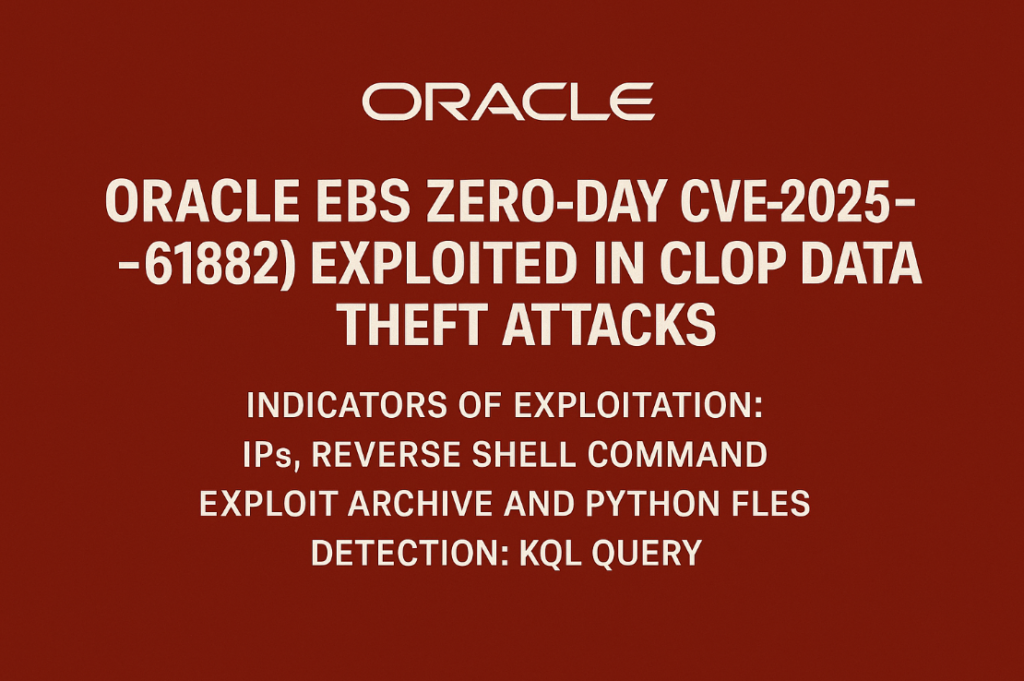 Oracle EBS Zero-Day (CVE-2025-61882) Exploited in Clop Data Theft Attacks – Cyber Security News